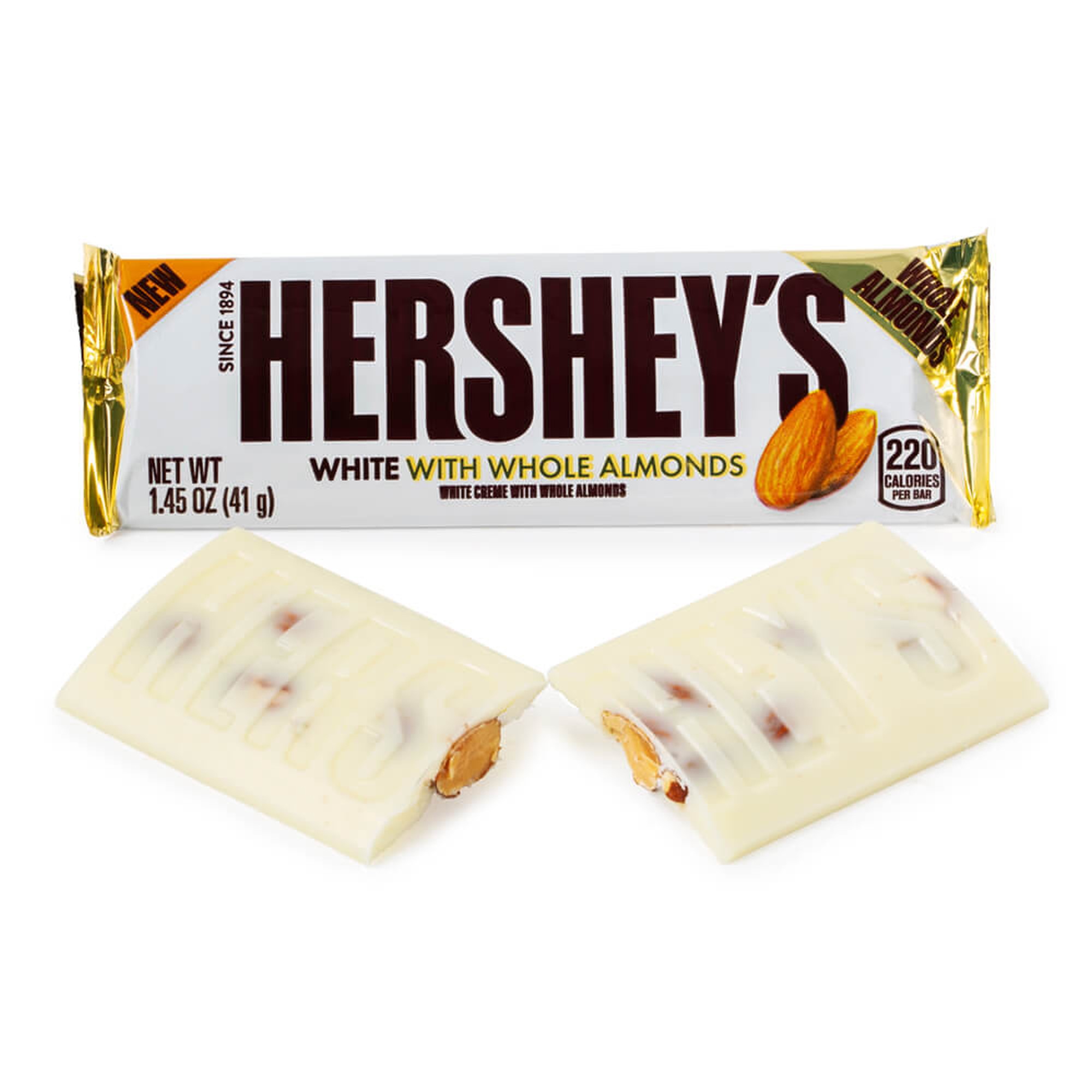 Hershey`s White with Almonds 41 g | Candy Store